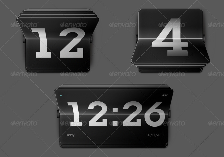 Flip Clock Countdown Timer Transitions Web Elements Graphicriver